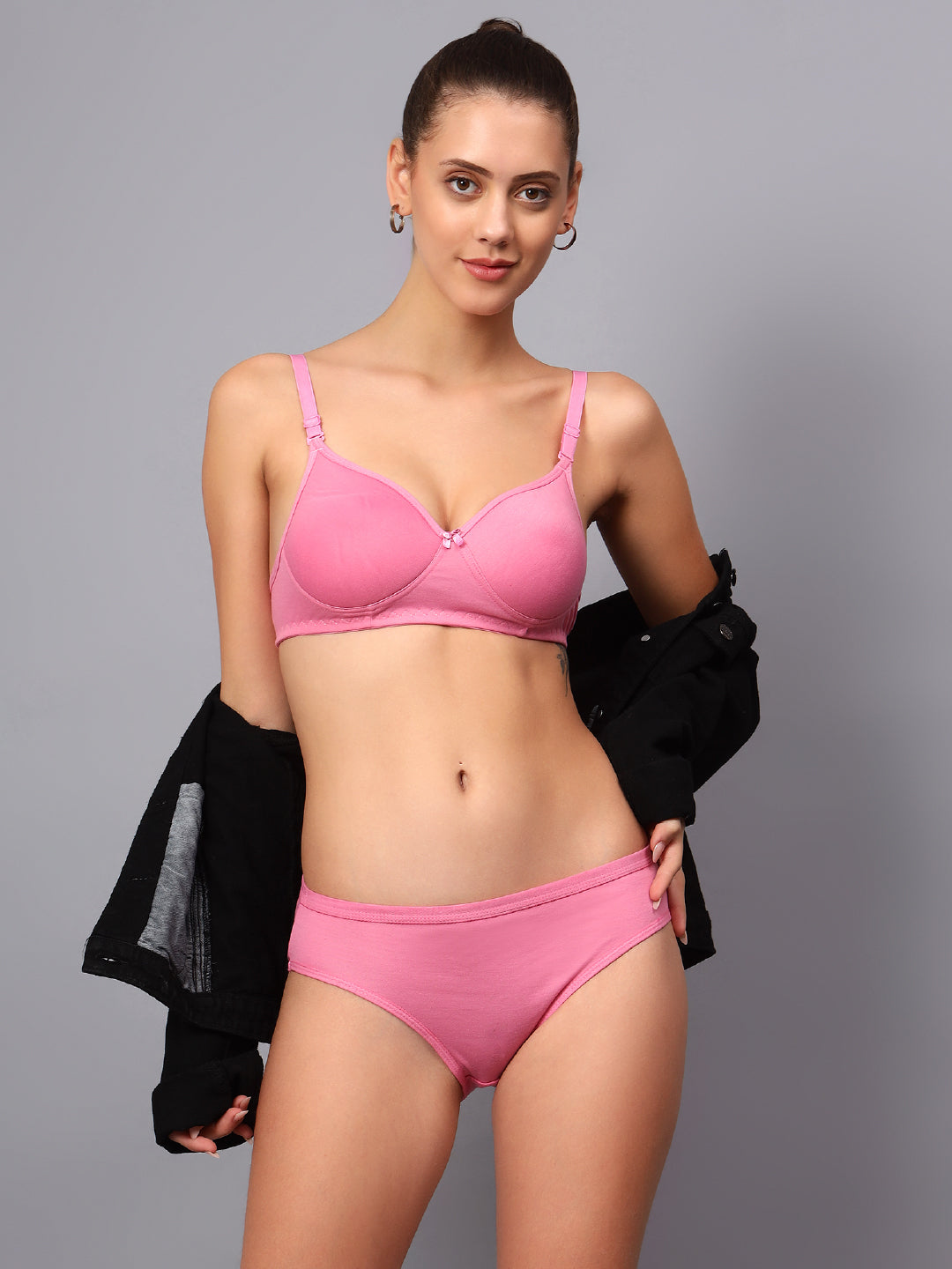 Lightly Padded Daily Lingerie Set pink